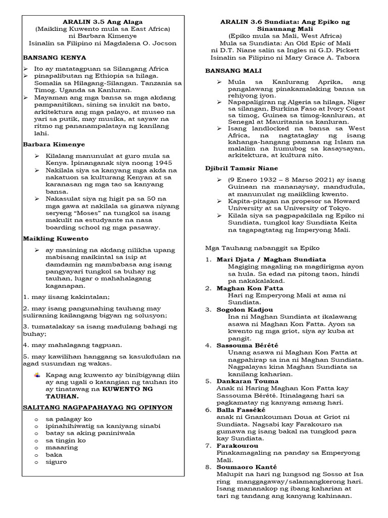 Aralin-3 5-3 7 | PDF