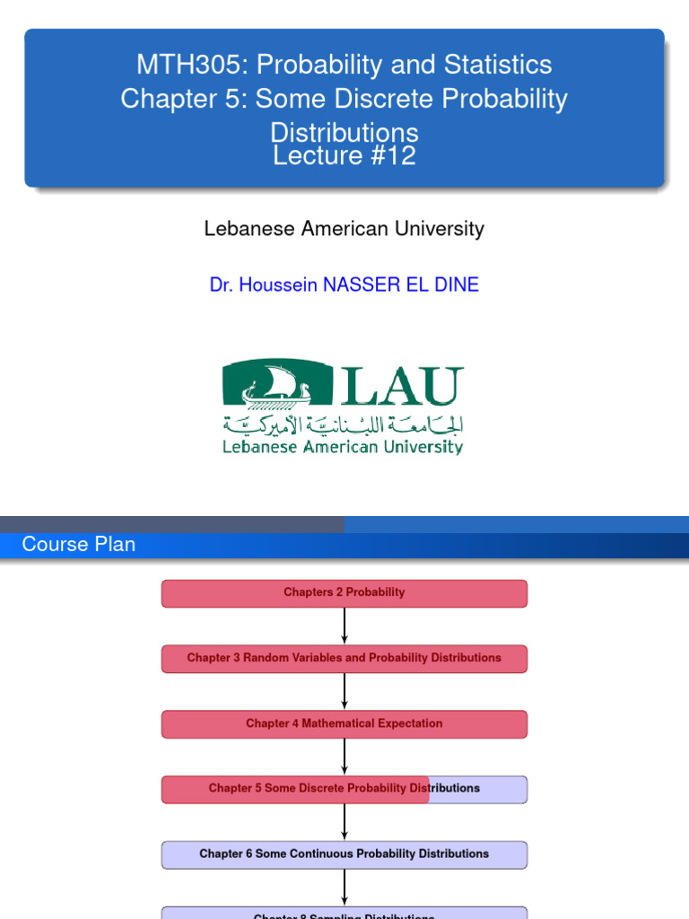 LEC12_MTH305 | PDF | Probability Distribution | Statistical Theory