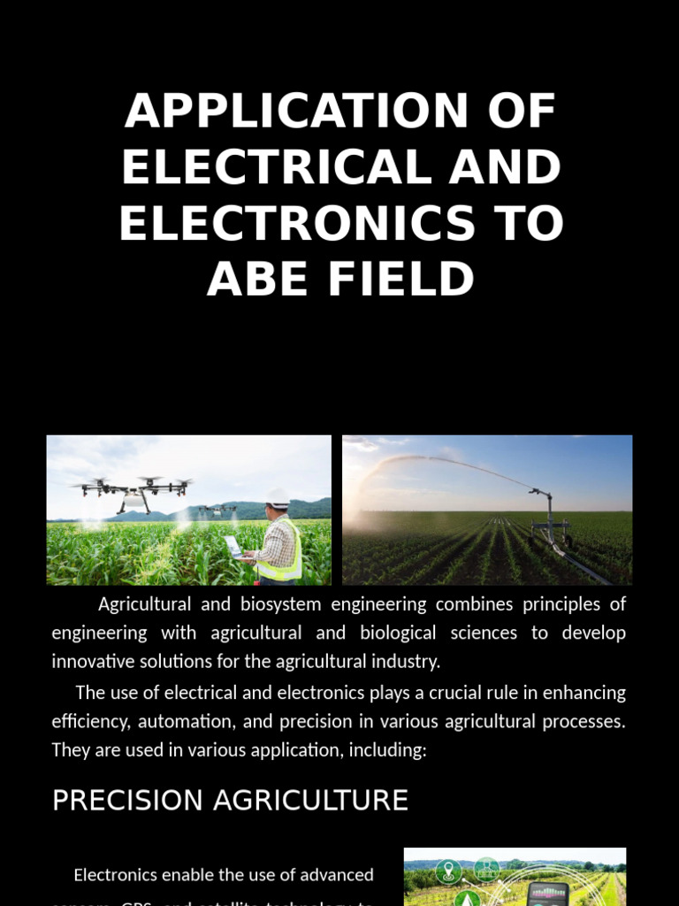 Electrical Innovations in Agriculture | PDF | Agriculture