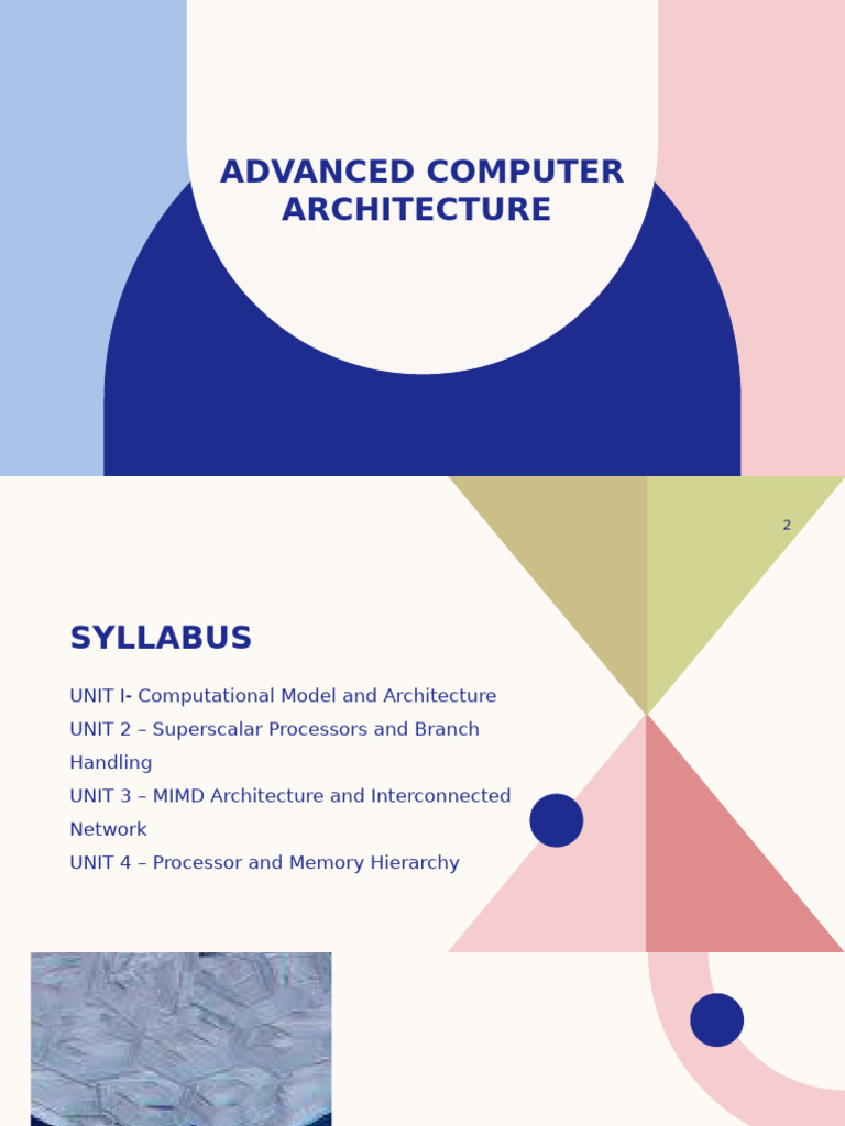Introduction about ACA Syllabus | PDF | Central Processing Unit | Parallel Computing