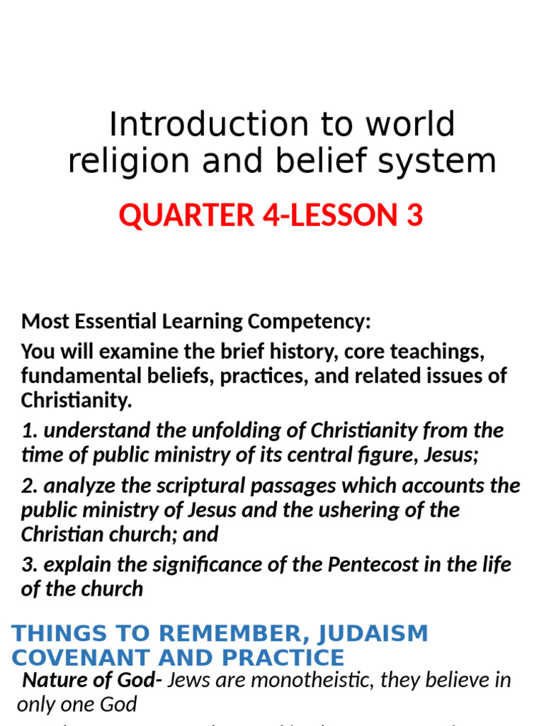Christianity: History and Core Beliefs | PDF | Jesus | Disciple ...