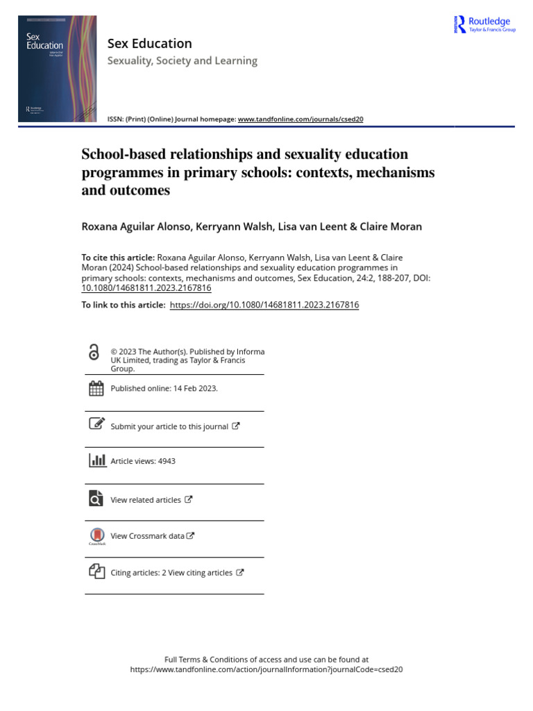 School-Based Sex Education in Primary Schools | PDF | Sex Education ...