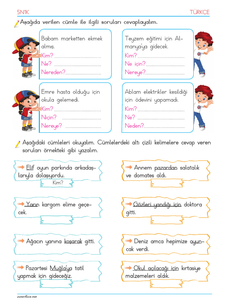 Sinif 5n 1k Calismasi | PDF