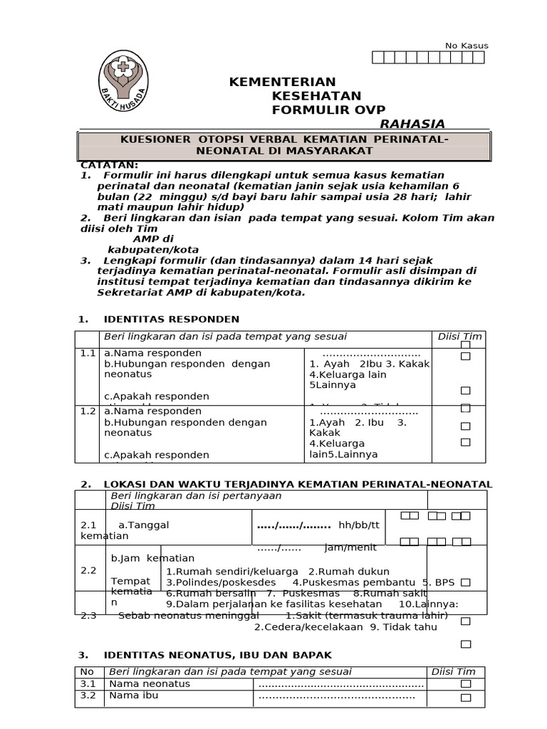 Formulir Amp (Perinatal) | PDF