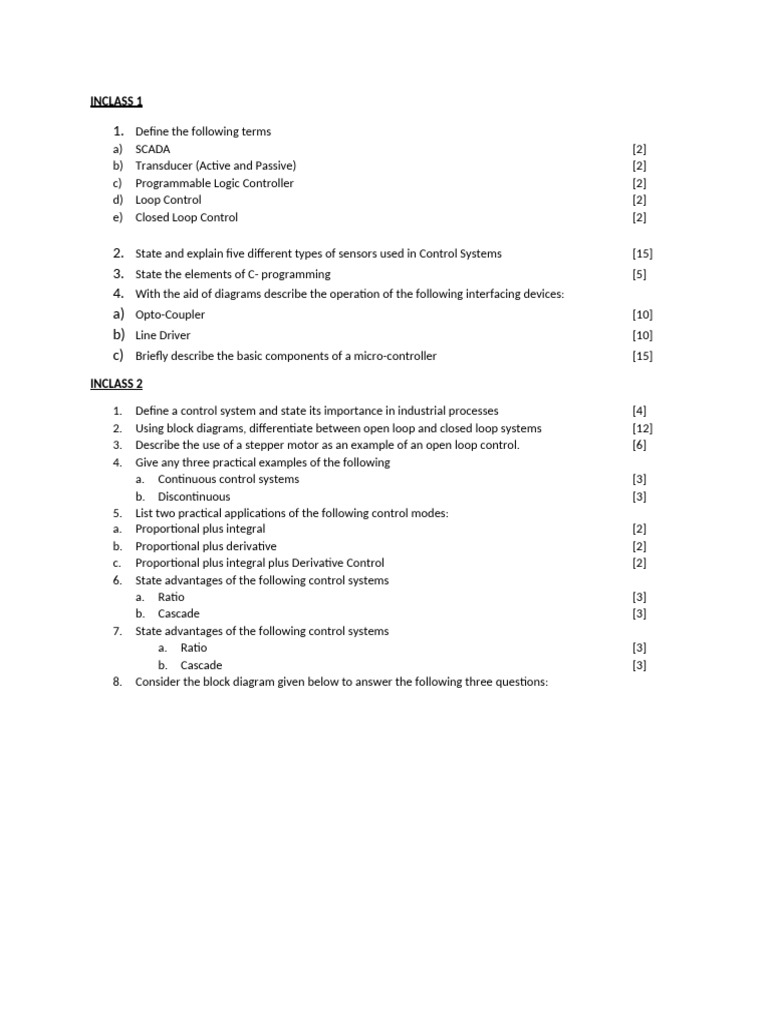 Control INCLASS 1 | PDF | Logic Gate | Programmable Logic Controller