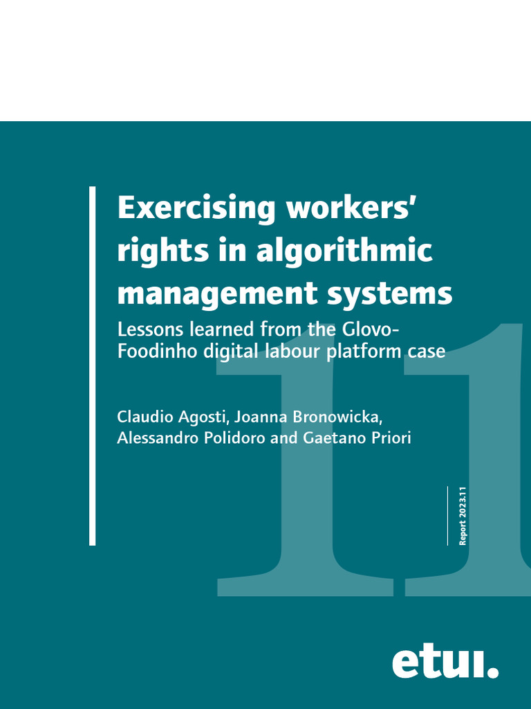 Exercising Workers Rights in Algorithmic Management Systems - Lessons ...