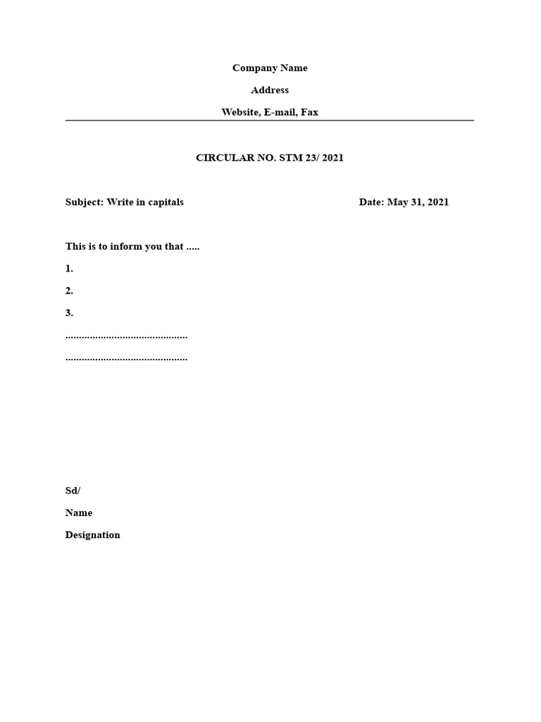 Circular Format | PDF