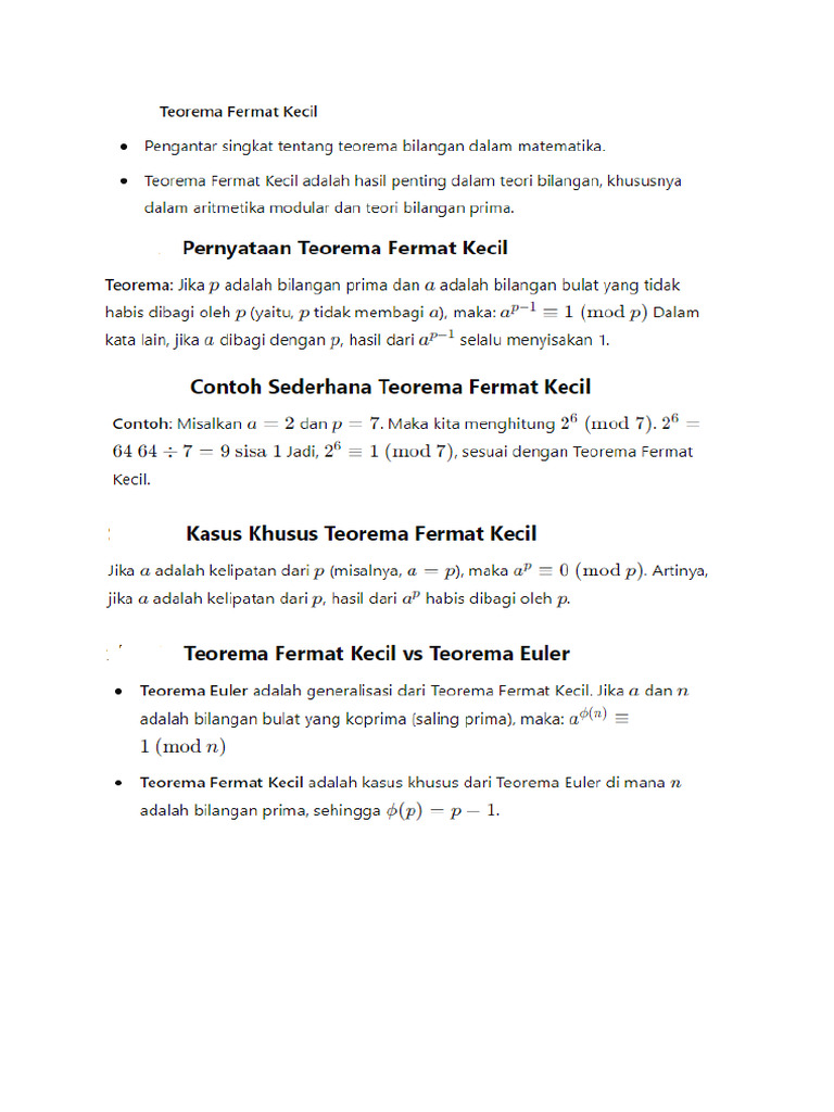 Teorema Fermat Kecil10 | PDF