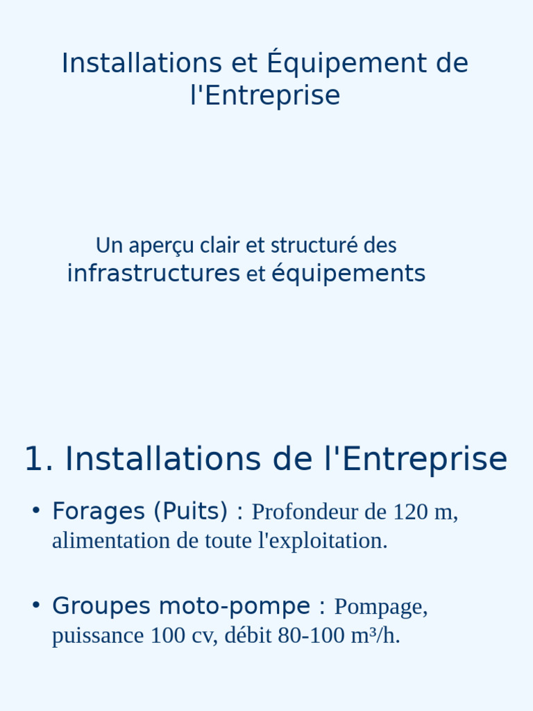 Installations Equipement Entreprise | PDF