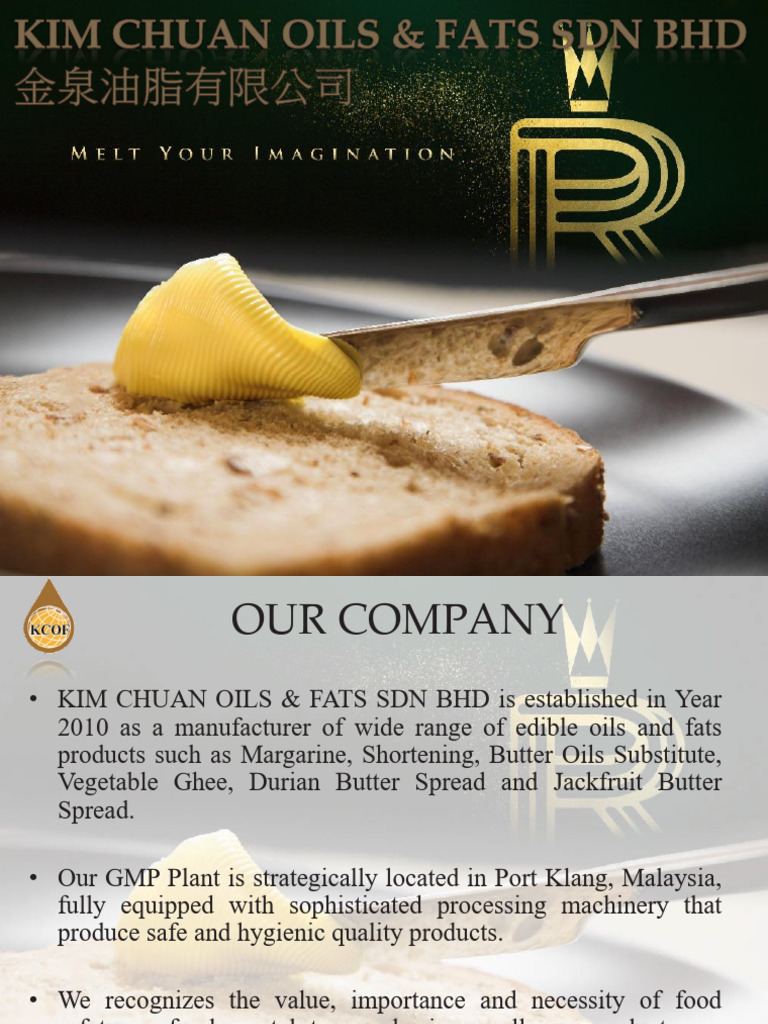 Kim Chuan Oils: Edible Oils & Fats Manufacturer | PDF