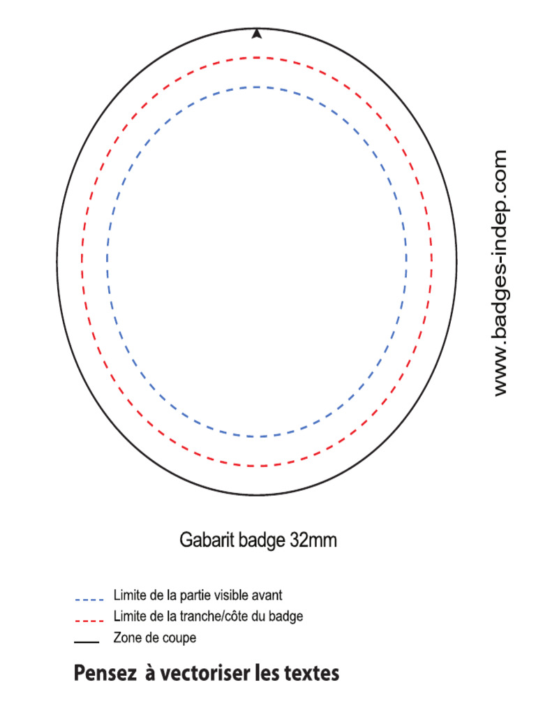 Gabarit Badges 32mm | PDF