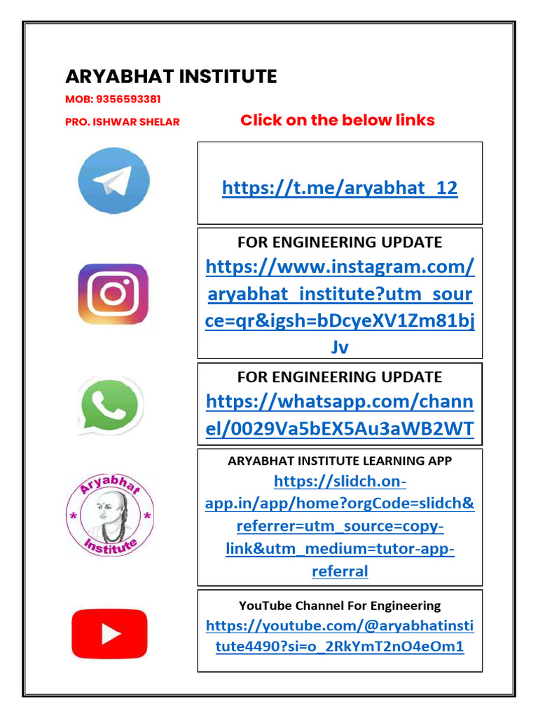 Aryabhat Institute Engineering Resources | PDF