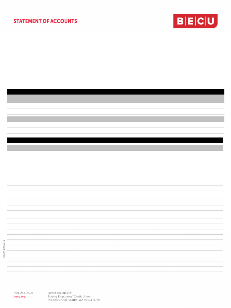 BECU Statement 24 Feb 2023 Checkings | PDF | Transaction Account ...