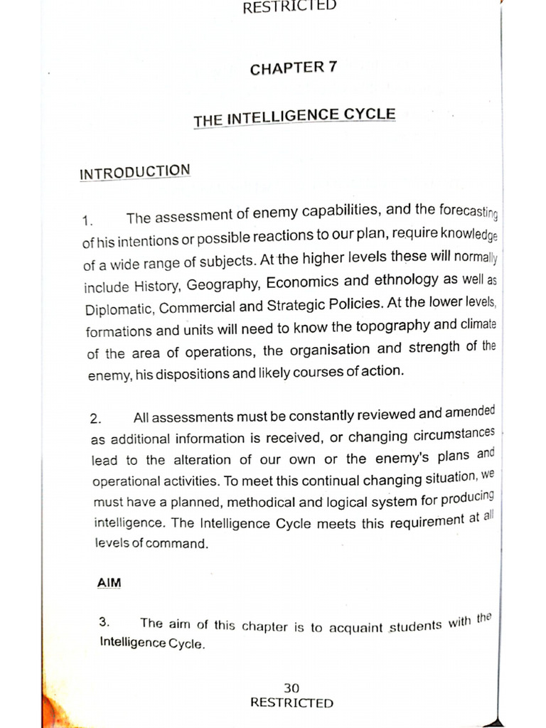 Intelligence Cycle - Direction | PDF