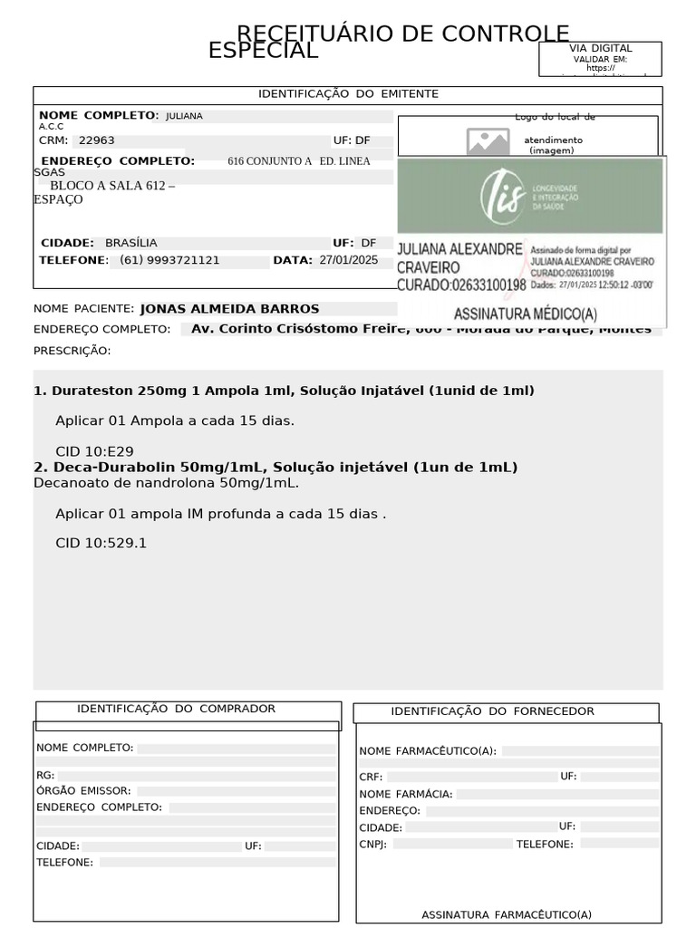 Receita de Durateston e Deca-Durabolin | PDF