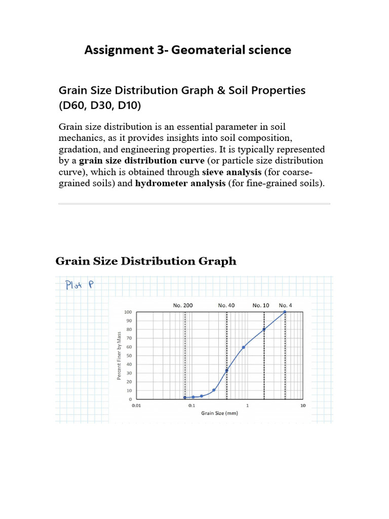 Assignment 3geomaterialnew | PDF | Particle Size Distribution | Soil