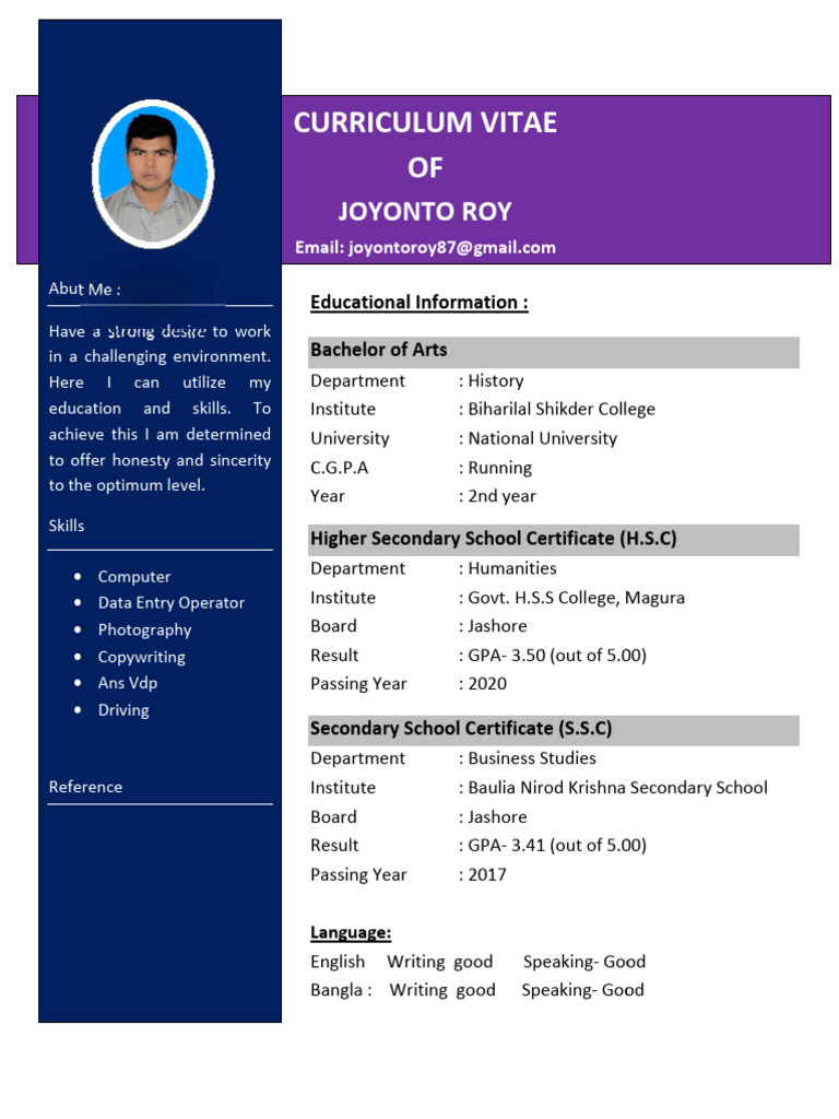 CV - Joynoto Roy | PDF