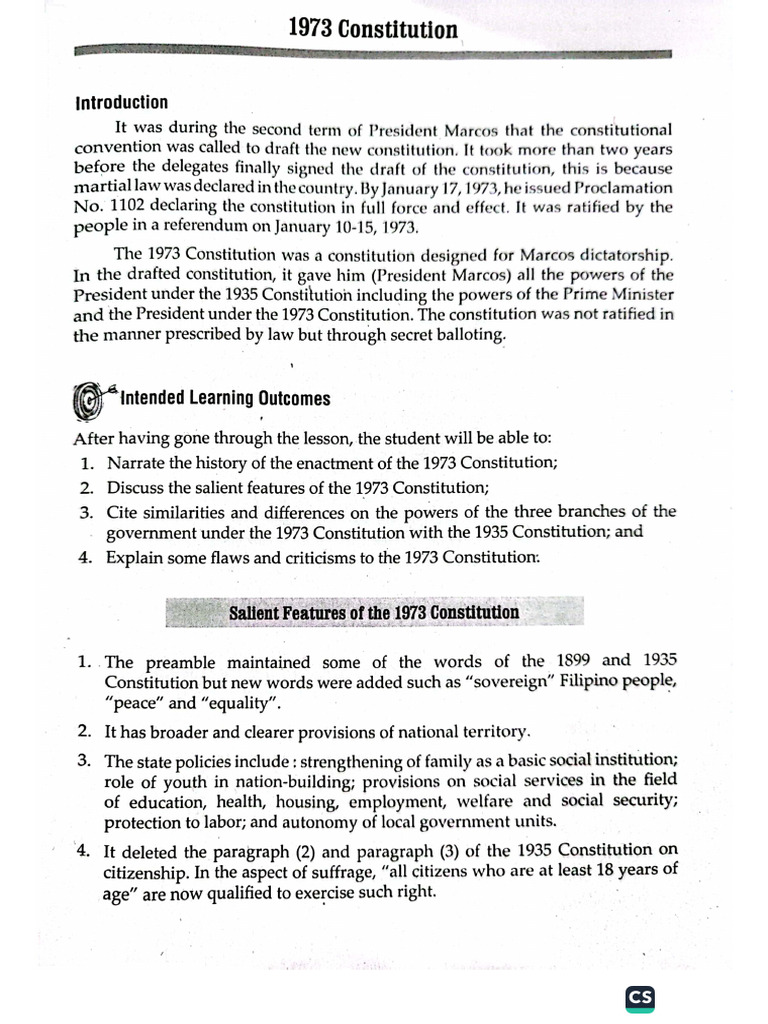 1973 Constitution | PDF