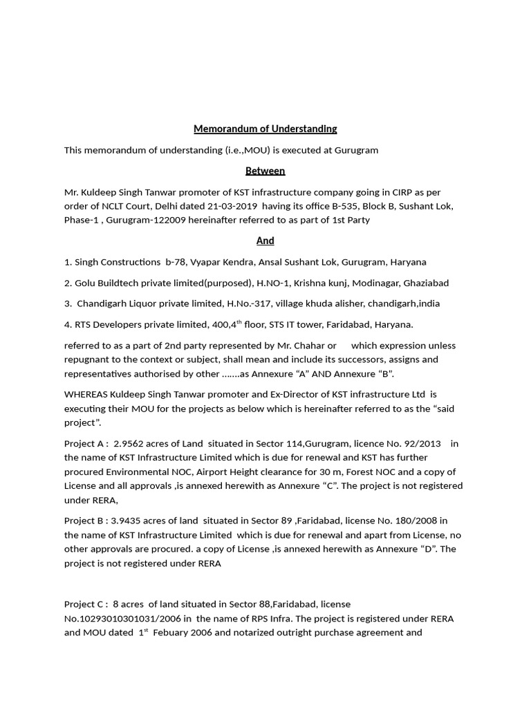 Memorandum of Understanding 123 | PDF | Justice | Crime & Violence