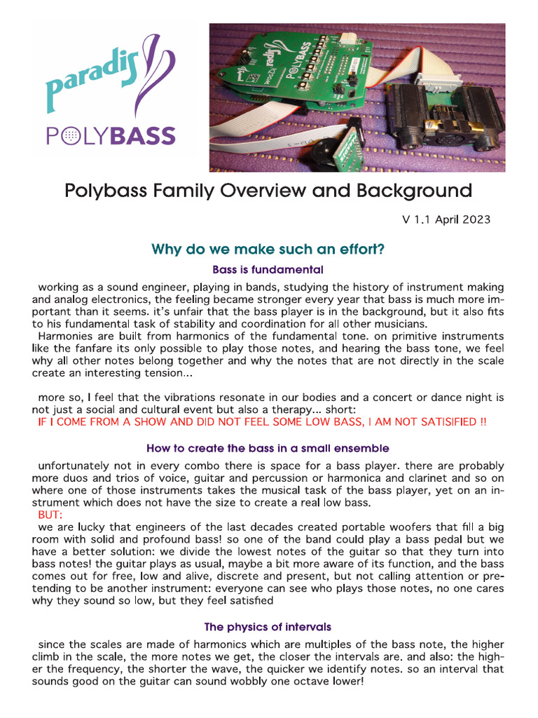 Poly Bass Overview | PDF