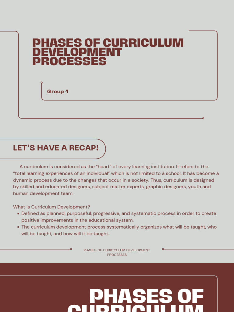 Phases of Curriculum Development Processes | PDF | Educational ...
