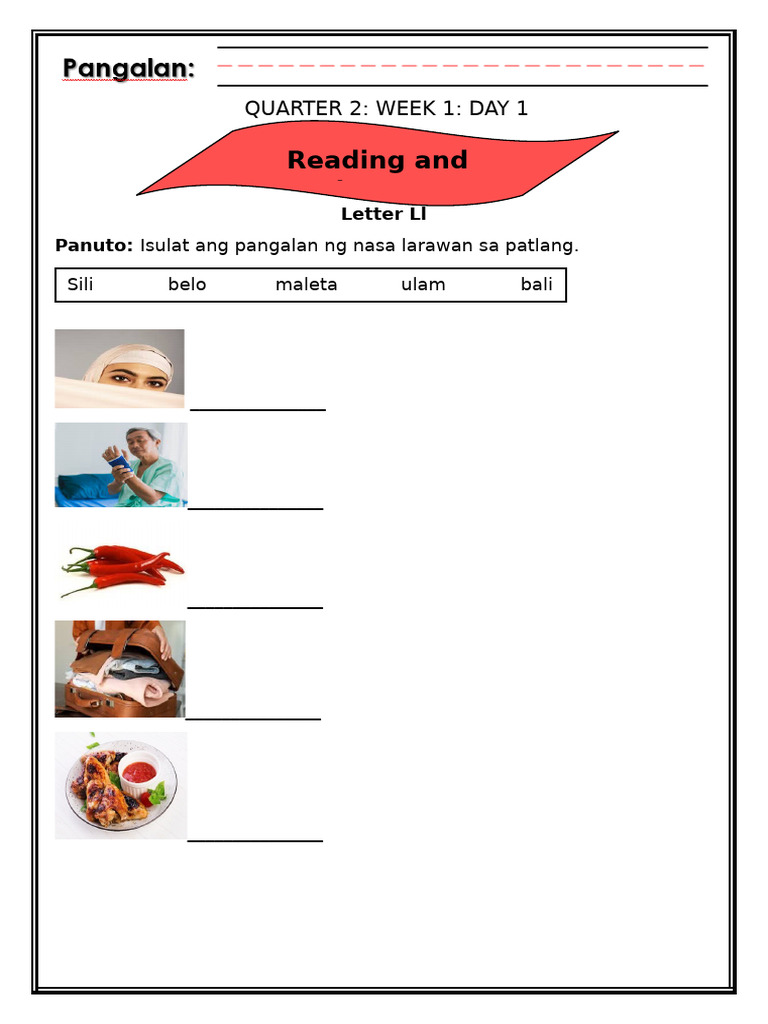 Worksheet Ral Q2 Week1 | PDF