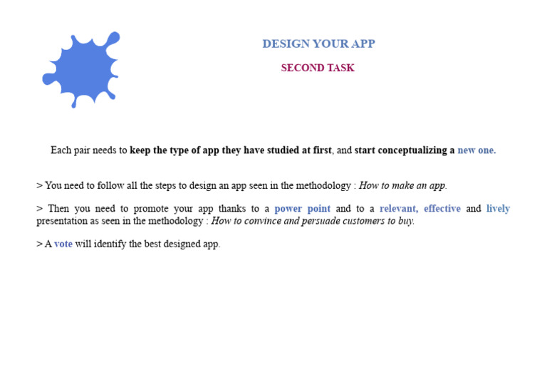 Design Your App - Second Task | PDF