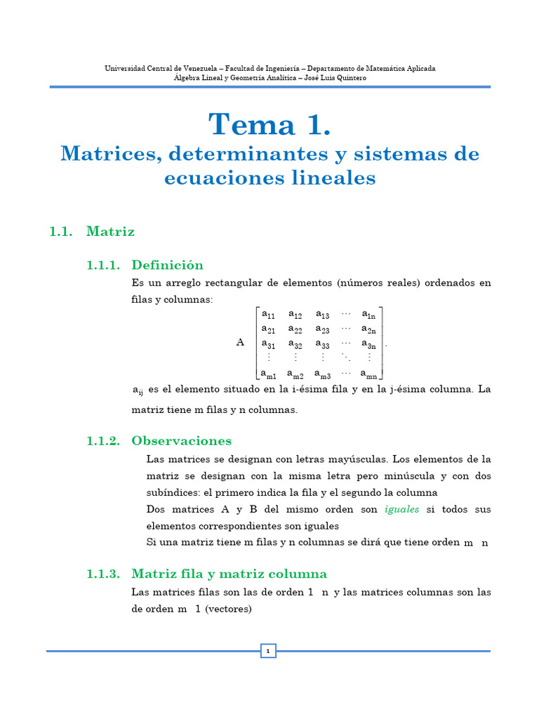 Tema 2. Vectores en R2 y en R3 | PDF | Matriz (Matemáticas) | Determinante Tema 2. Vectores en R2 y en R3 | PDF | Matriz (Matemáticas) | Determinante