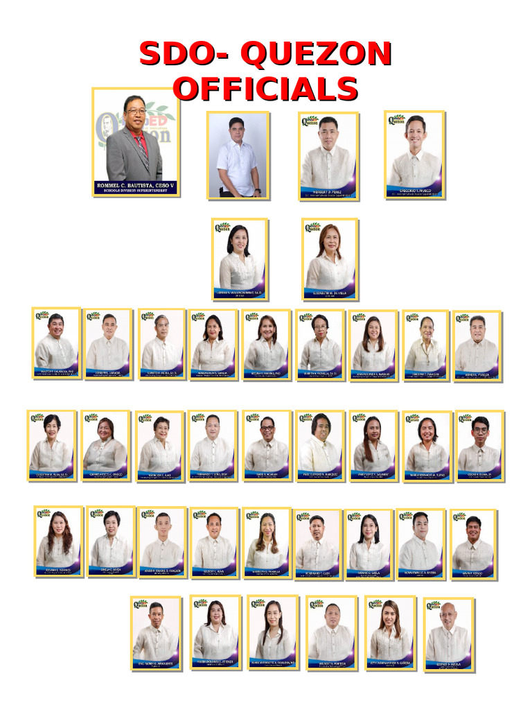 Sdo-Quezon Officials | PDF