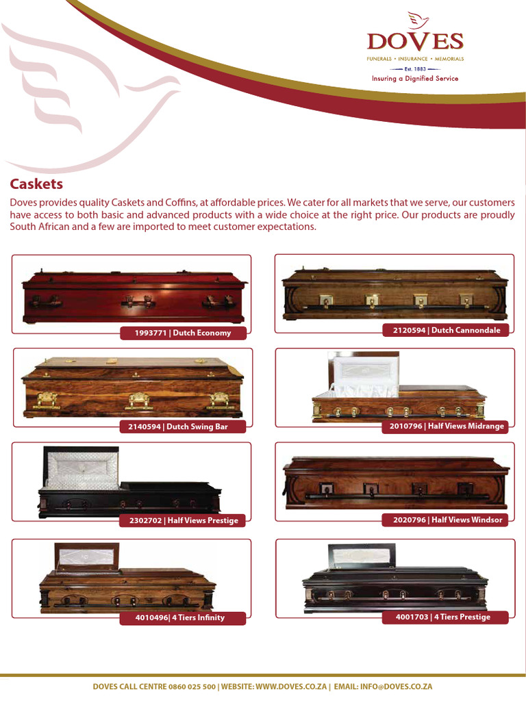 Affordable Caskets & Tombstones by Doves | PDF | Coffin