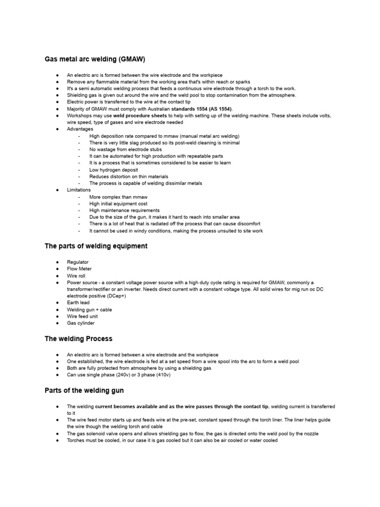 Gas Metal Arc Welding (GMAW) Guide | PDF | Welding | Construction