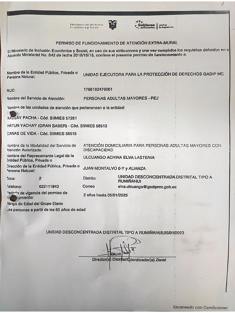 Permiso de Funcionamiento 3UA | PDF