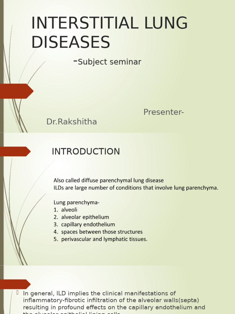 Interstitial Lung Diseases | PDF | Diseases And Disorders | Human Diseases And Disorders