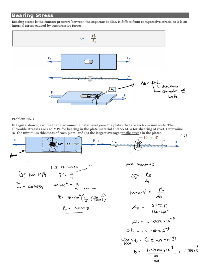 Bearing Stress | PDF