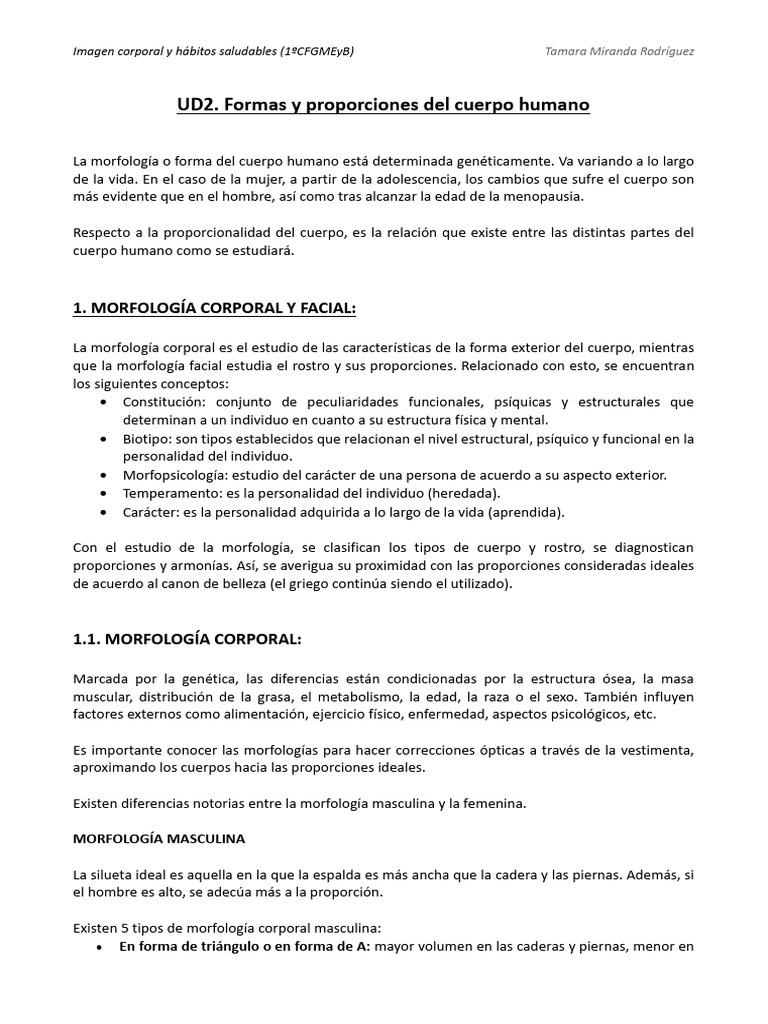 Morfología y Proporciones Corporales | PDF | Obesidad | Belleza