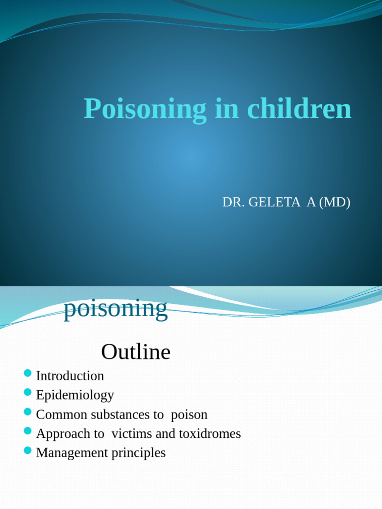 Child Poisoning: Risks and Management | PDF | Medical Specialties