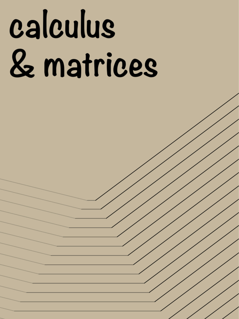 Calculus and Matrices | PDF