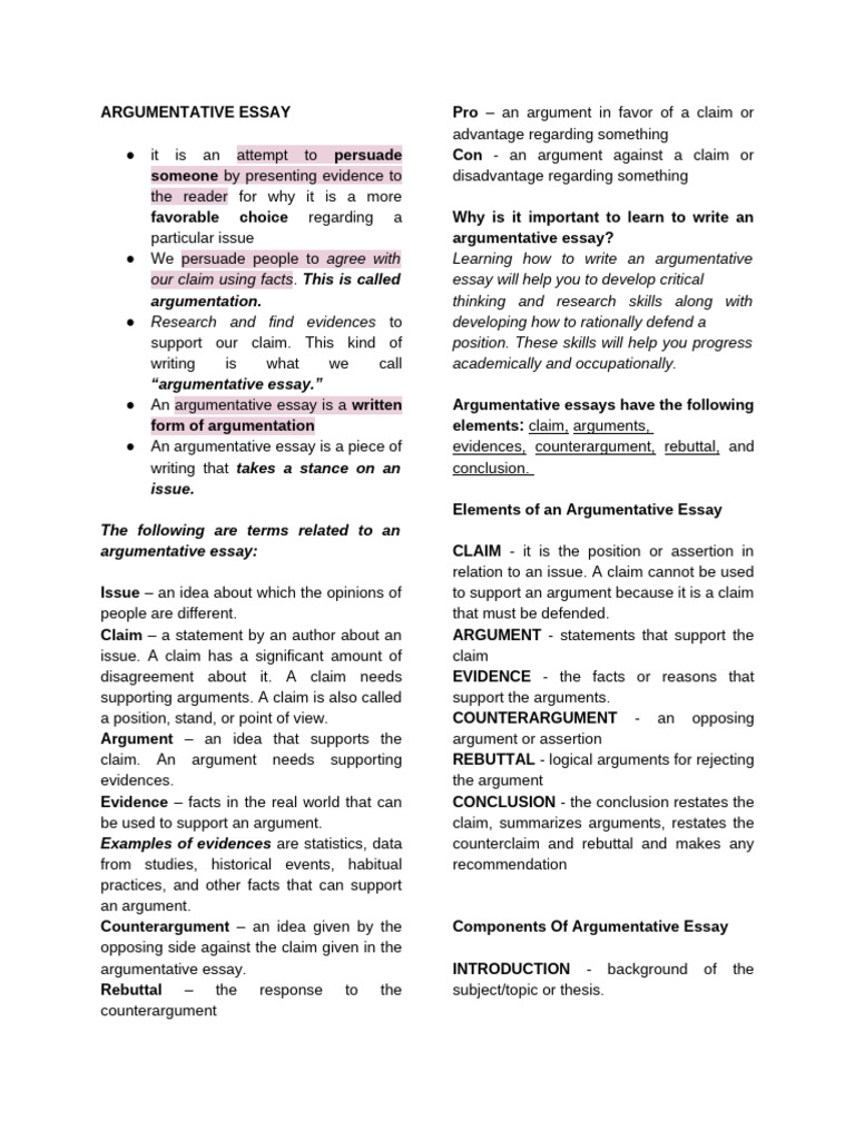 ENGLISH REVIEWER | PDF | Essays | Argument