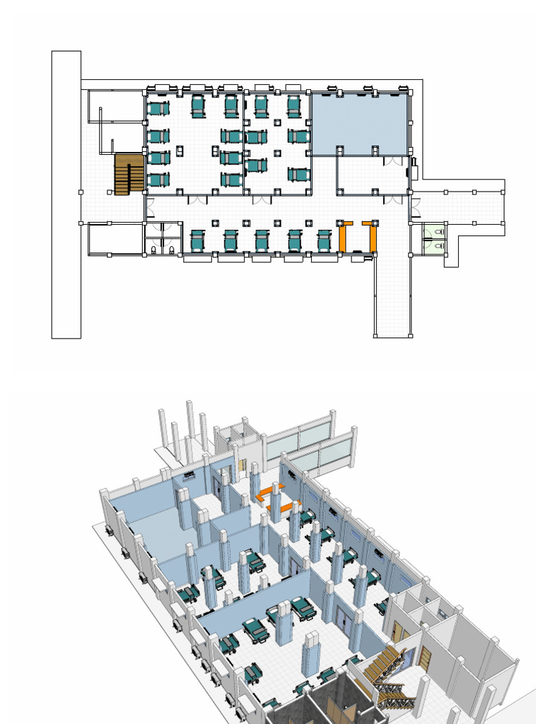 Layout LT 1 Kantor RSUD | PDF