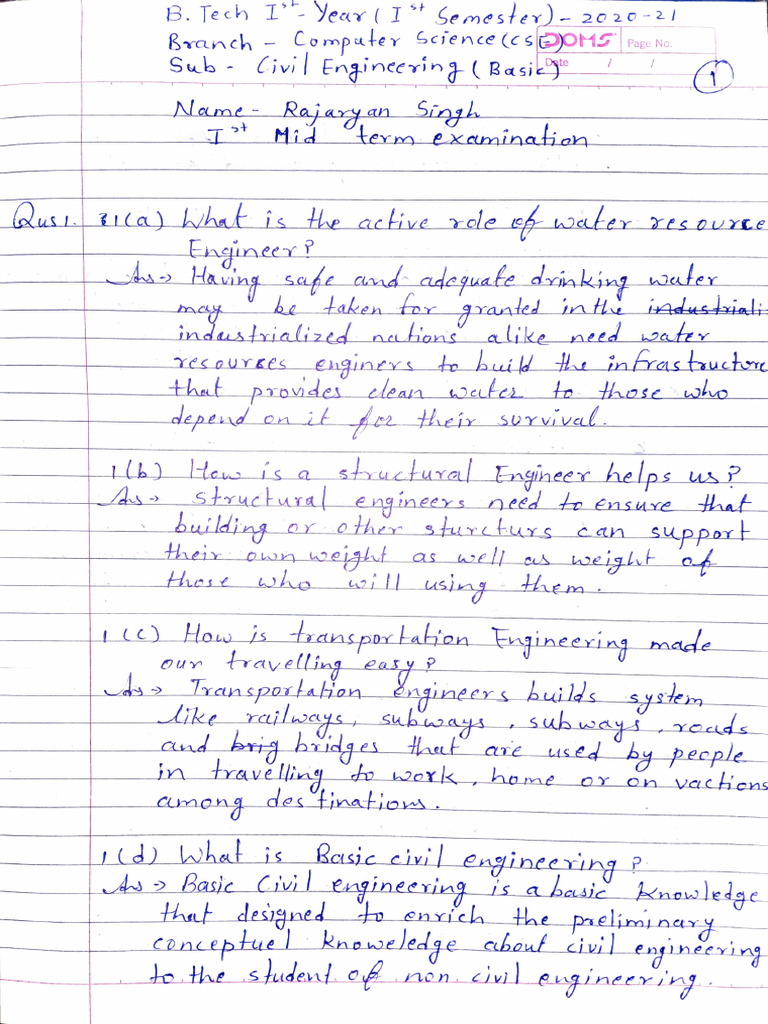 Basic Civil Engineering | PDF