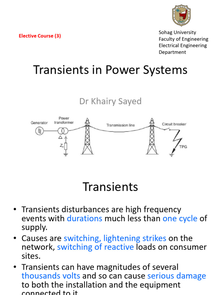 Understanding Power System Transients | PDF | Capacitor | Electric Arc