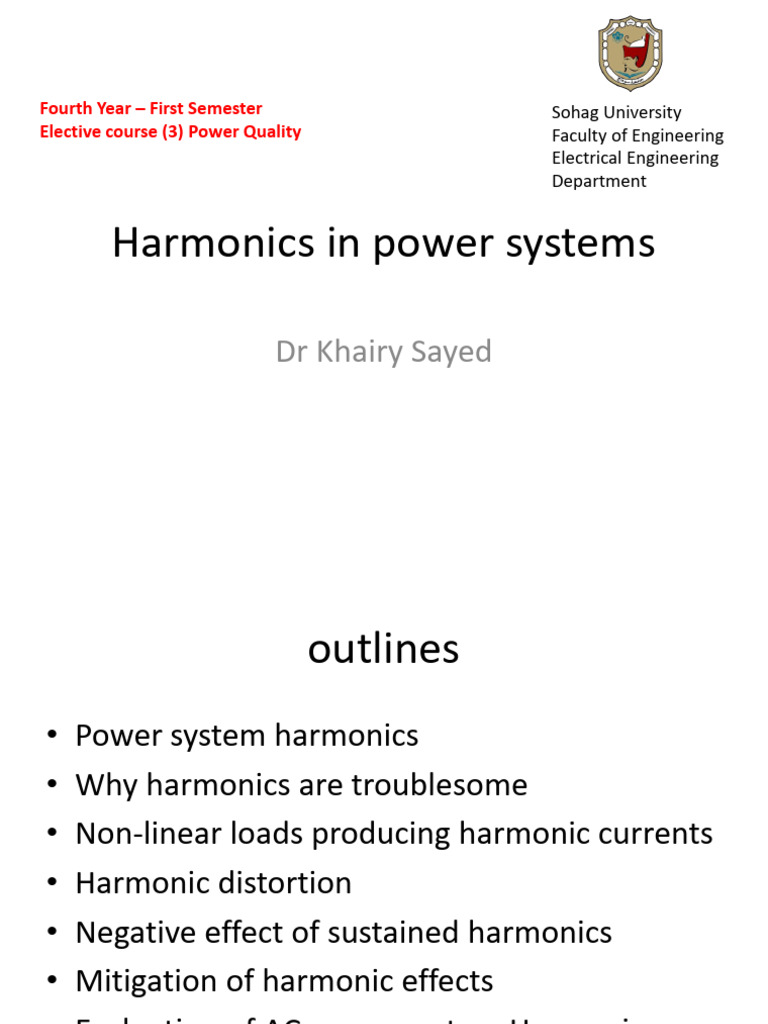 Chapter 4 Harmonics in Power Systems ppt1 | PDF | Electrical Engineering | Electricity