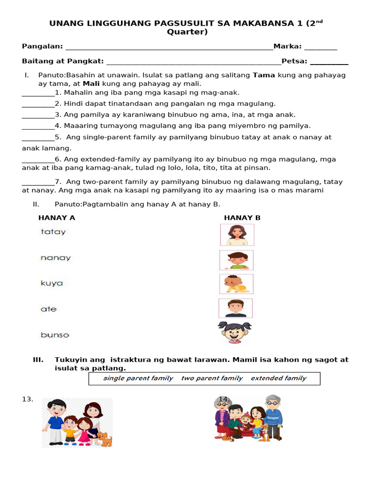 Makabansa Summative 1 q2 | PDF