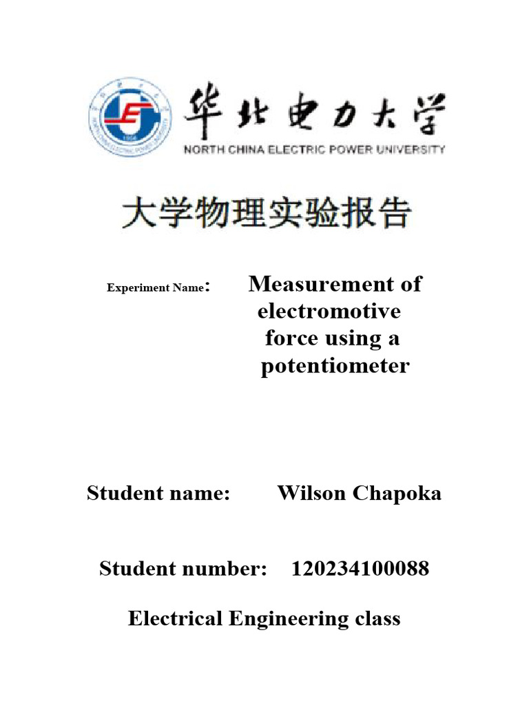 Measuring Electromotive Force Answer | PDF