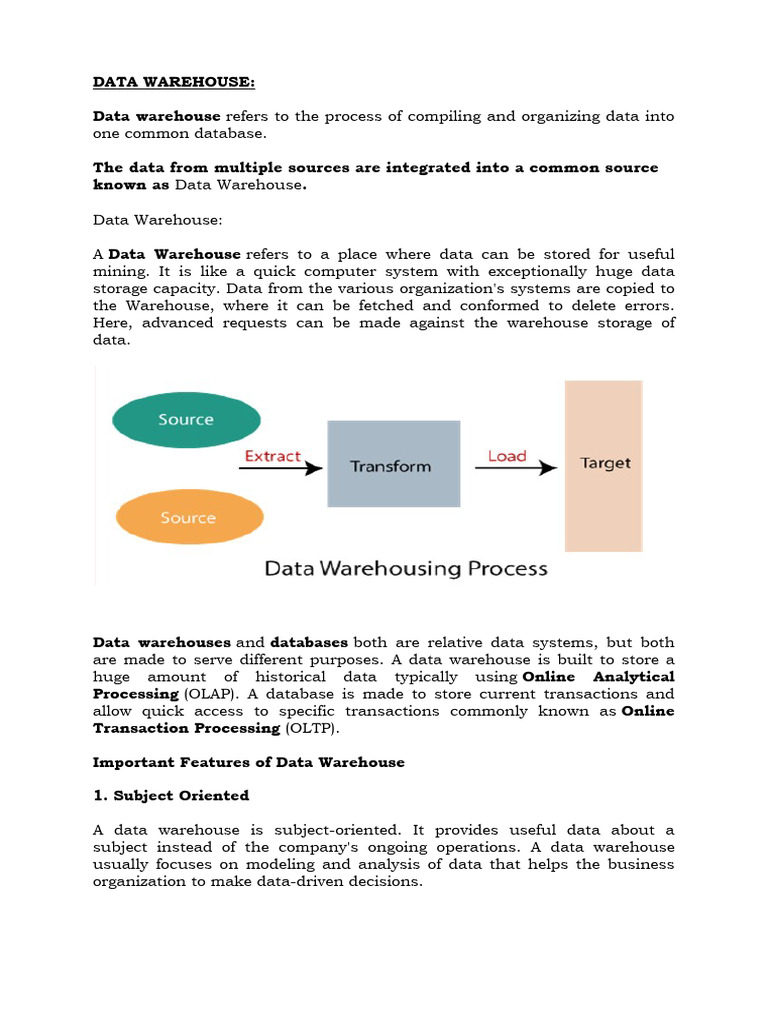 DM NOTES | PDF | Data Warehouse | Databases