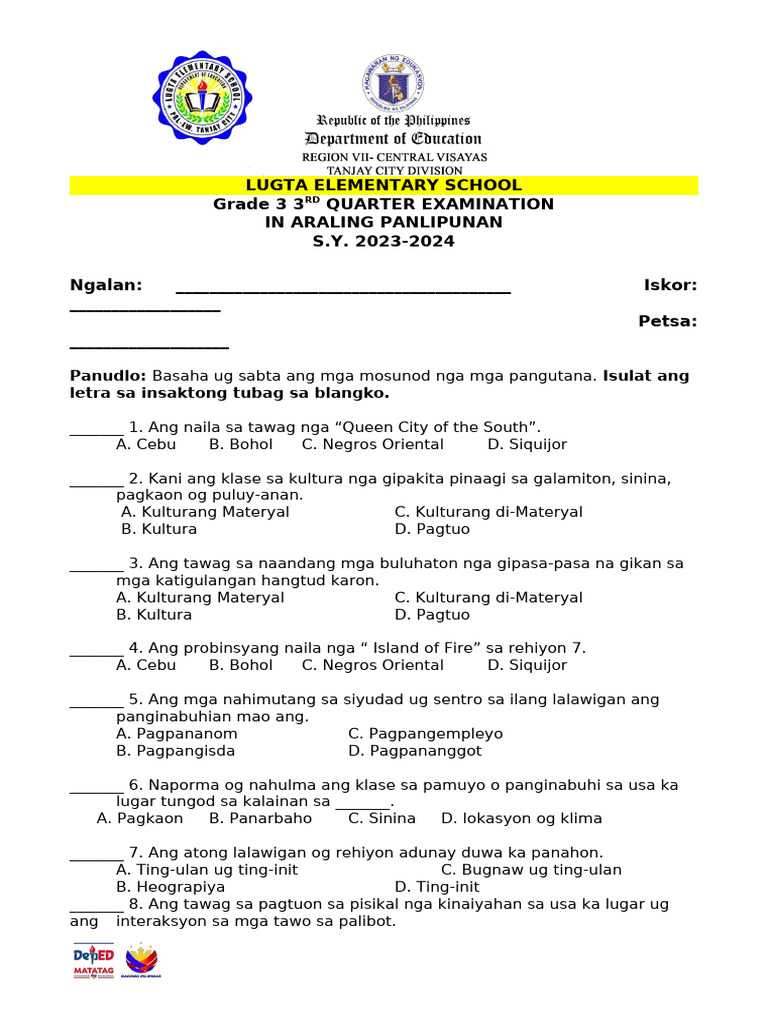 Aral Pan 3 3rd | PDF