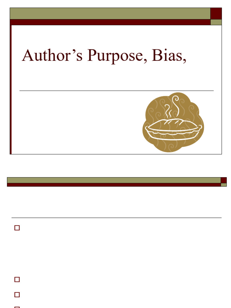Authors Purpose Bias and Fact Vs | PDF | Bias | Thailand