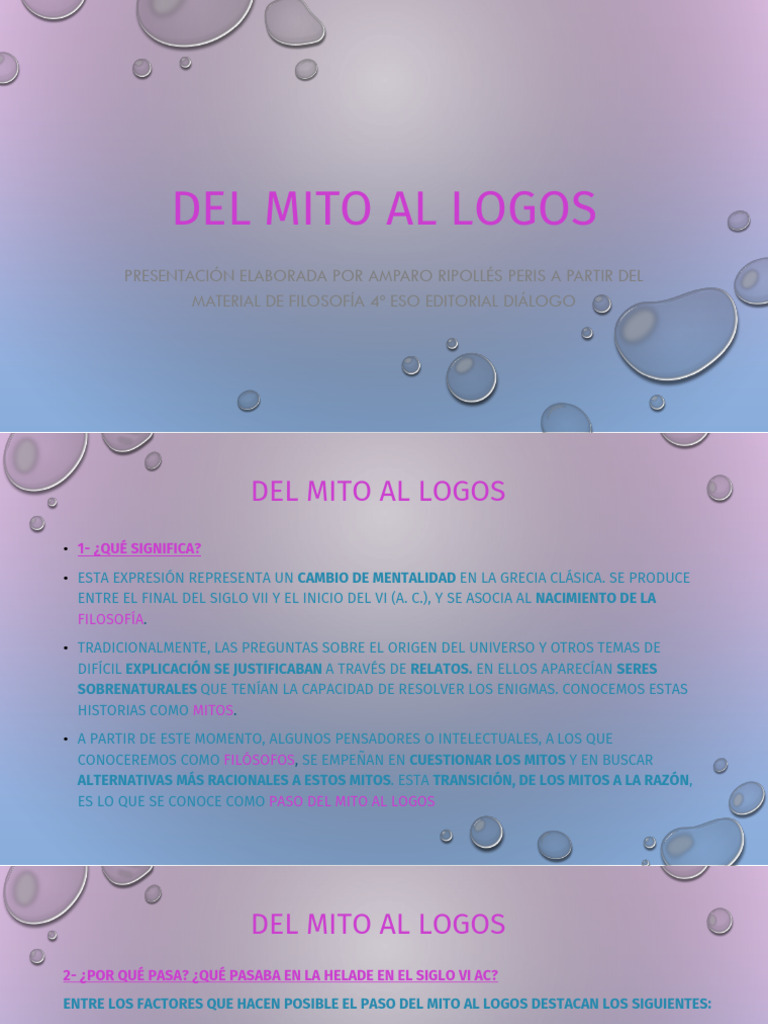 Mapa Conceptual: Del Mito al Logos | PDF | Razón