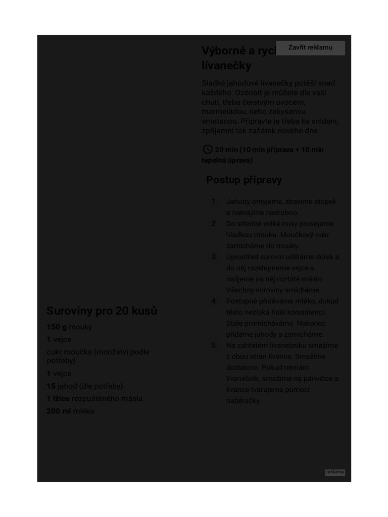 Výborné A Rychlé Lívanečky - TopRecepty - CZ | PDF