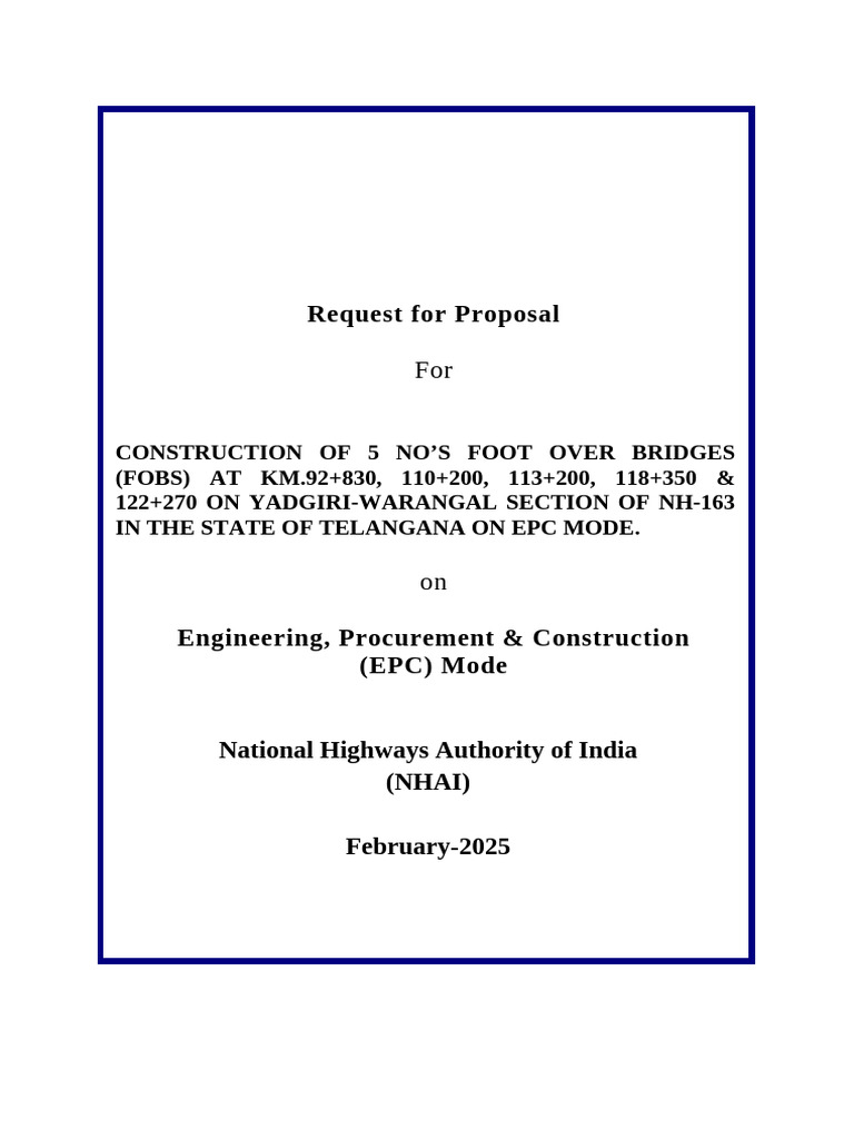 RFP- FOB WGL | PDF | Partnership | Request For Proposal